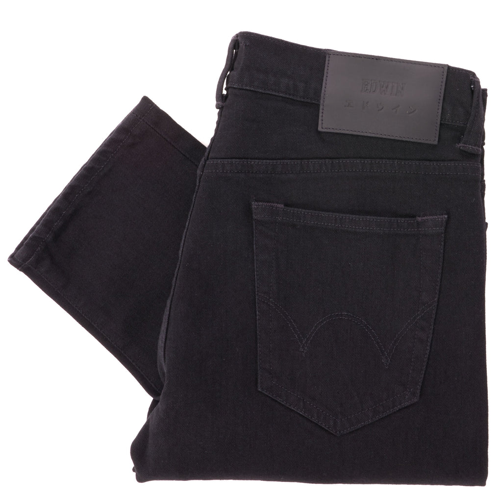 Edwin ED-80 Slim Tapered Jeans - CS Power Black Denim – Stuarts London