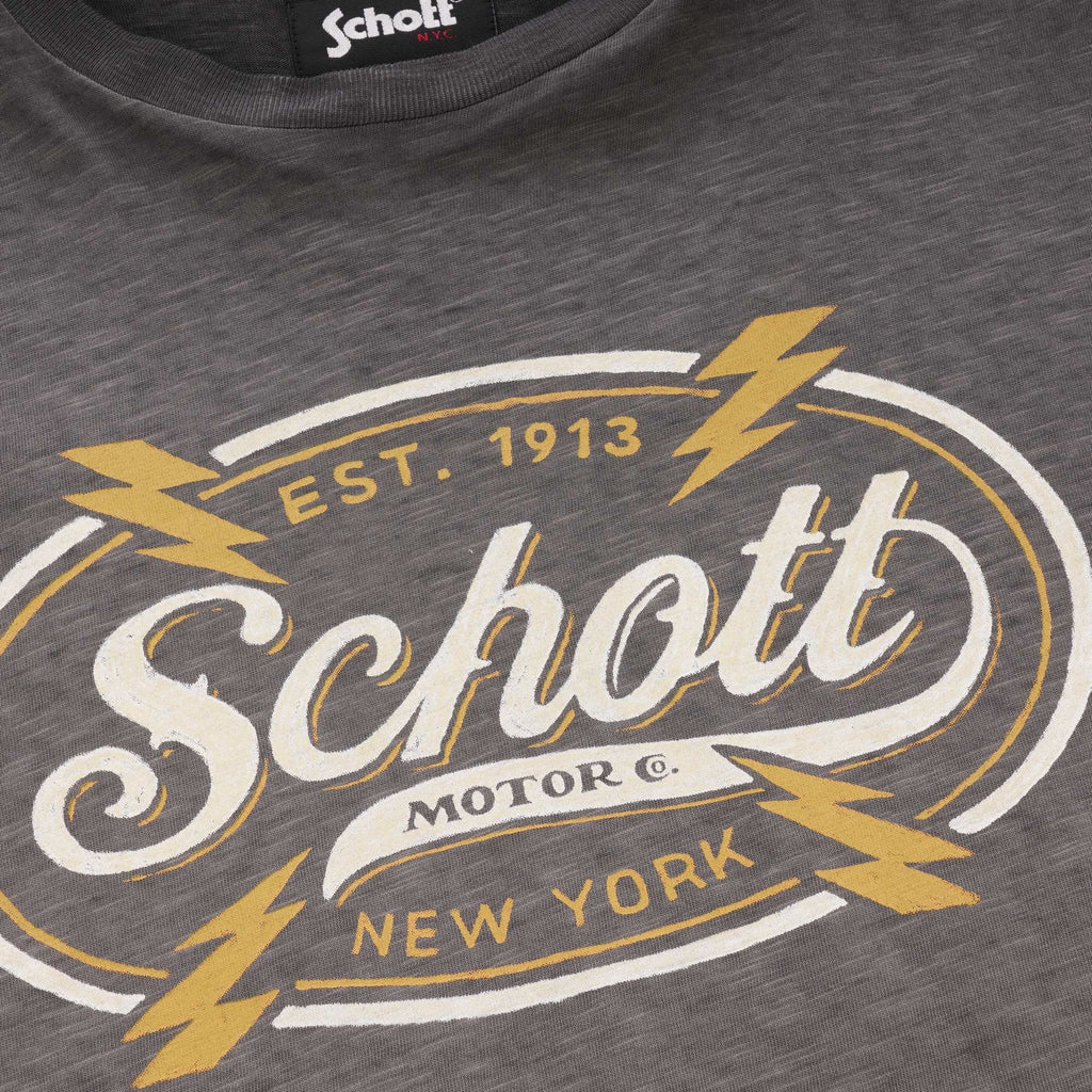 Schott NYC Spirit Biker T-Shirt - Charcoal – Stuarts London