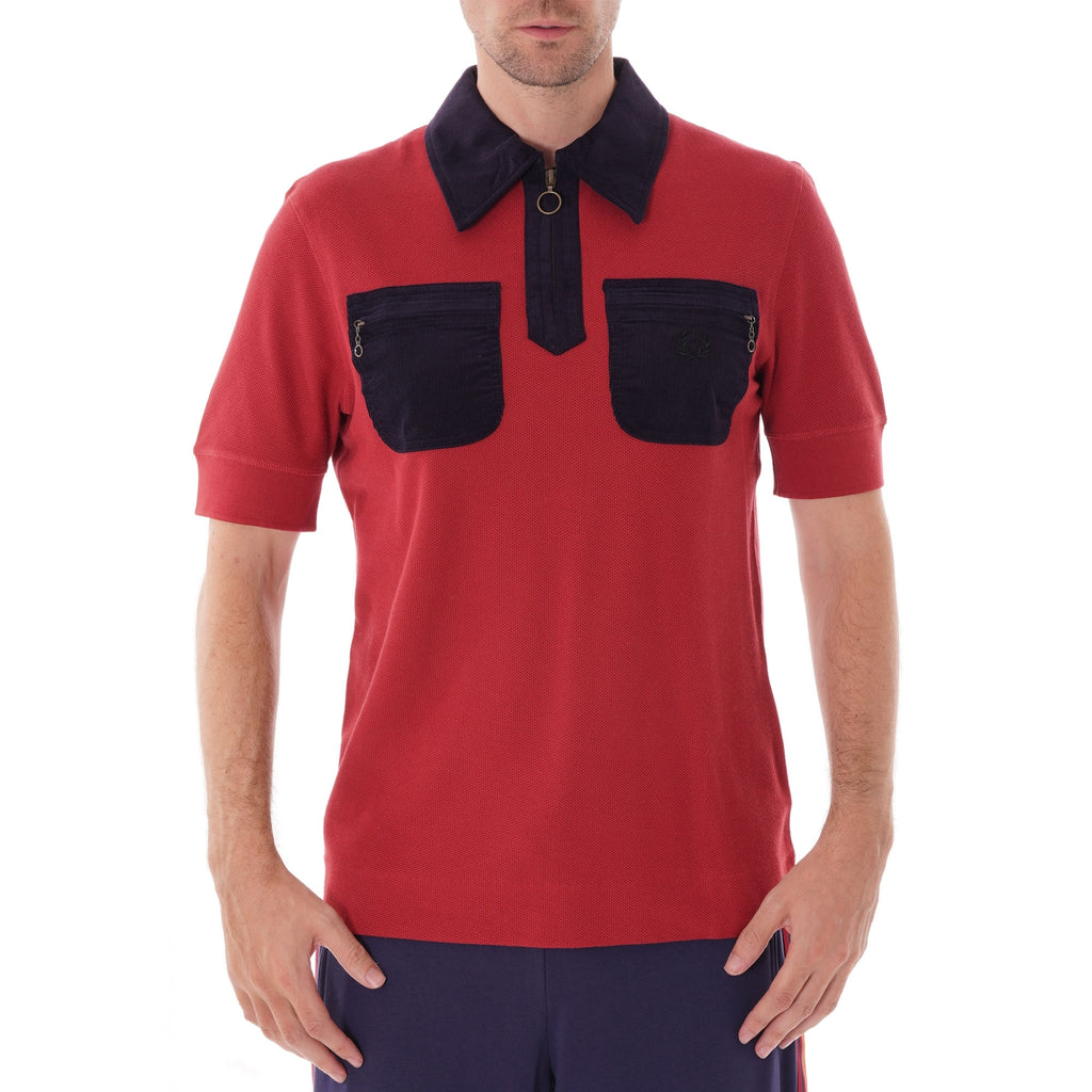 Fred Perry X Nicholas Daley Corduroy Pocket Polo - Sienna Red – Stuarts ...