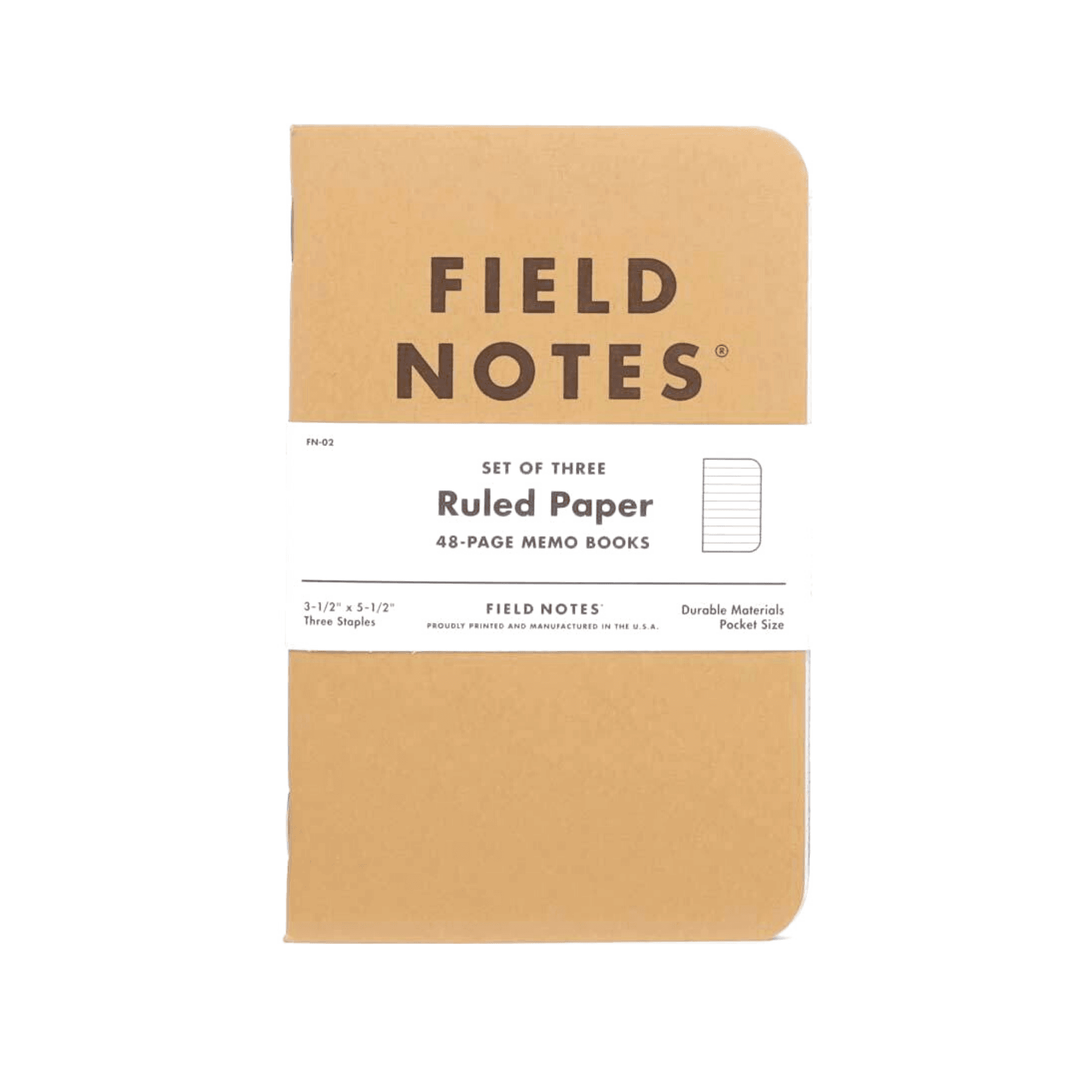 Field Notes 3 Pack original Kraft - Ruled - FNRULP-RULE PAPER 3P ...