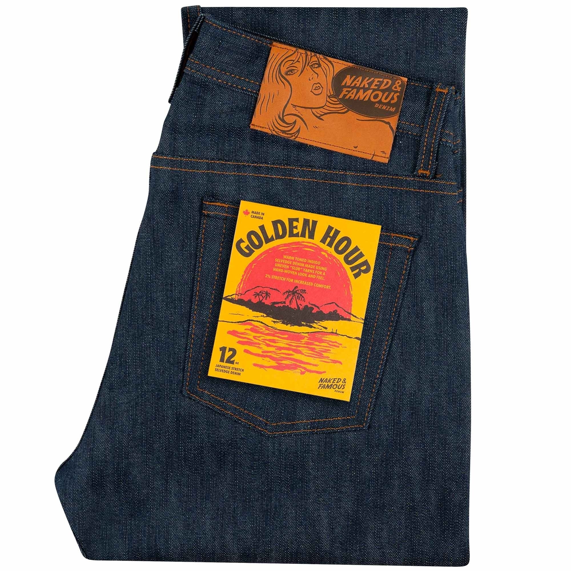 Naked and Famous Denim Super Guy Golden Hour Slub Stretch Selvedge - I ...