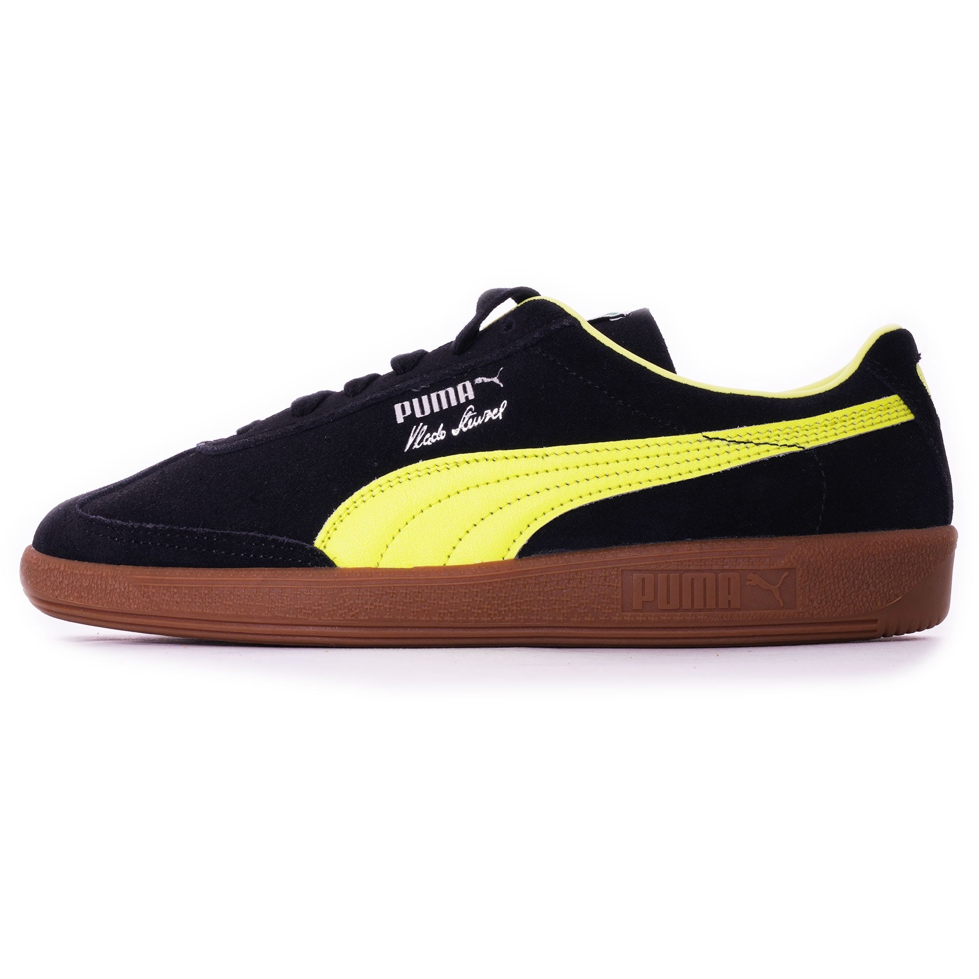 Vlado Stenzel Suede Trainers - Black/Yellow – Stuarts London