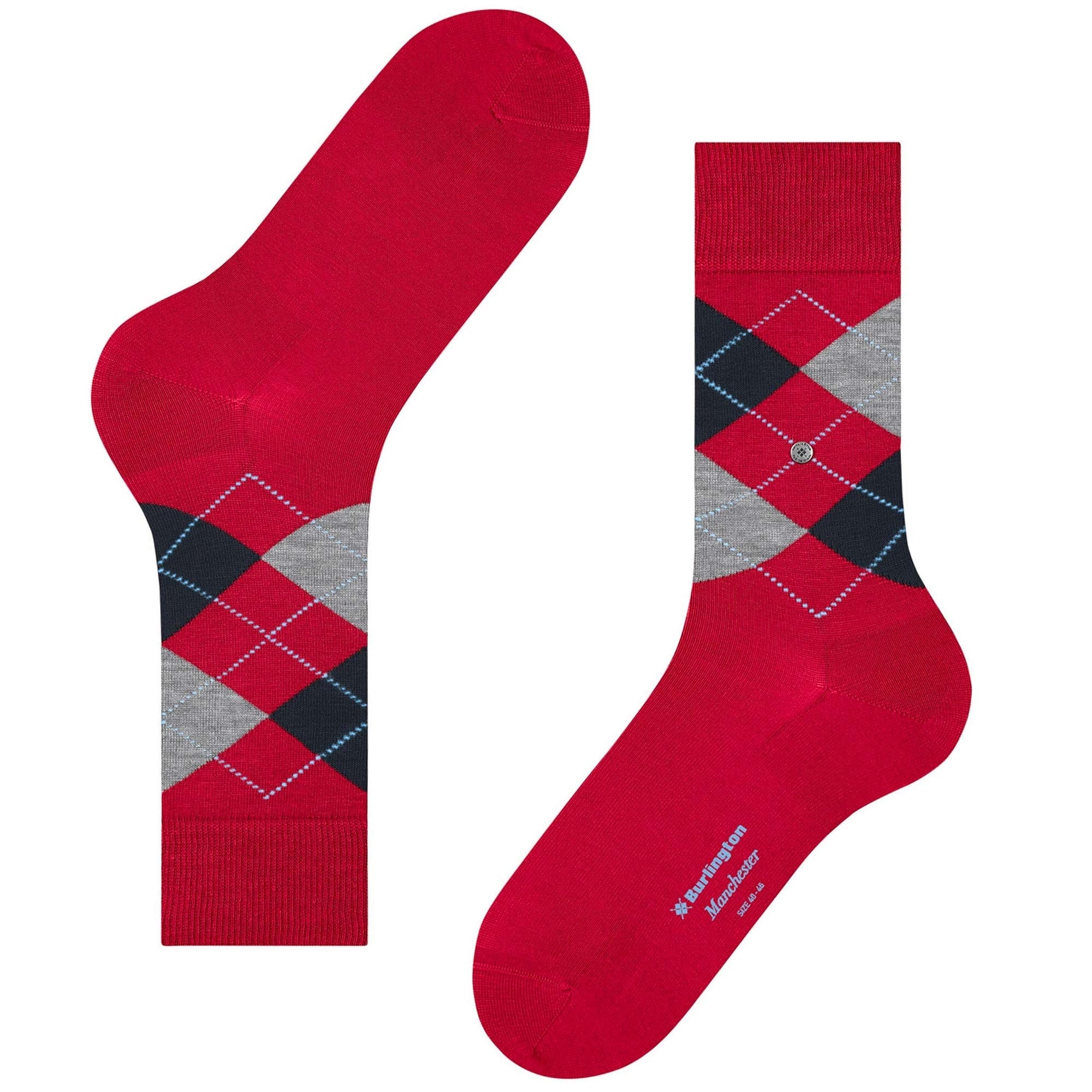 Burlington Socks Manchester Socks - Red - 21088-8048 – Stuarts London