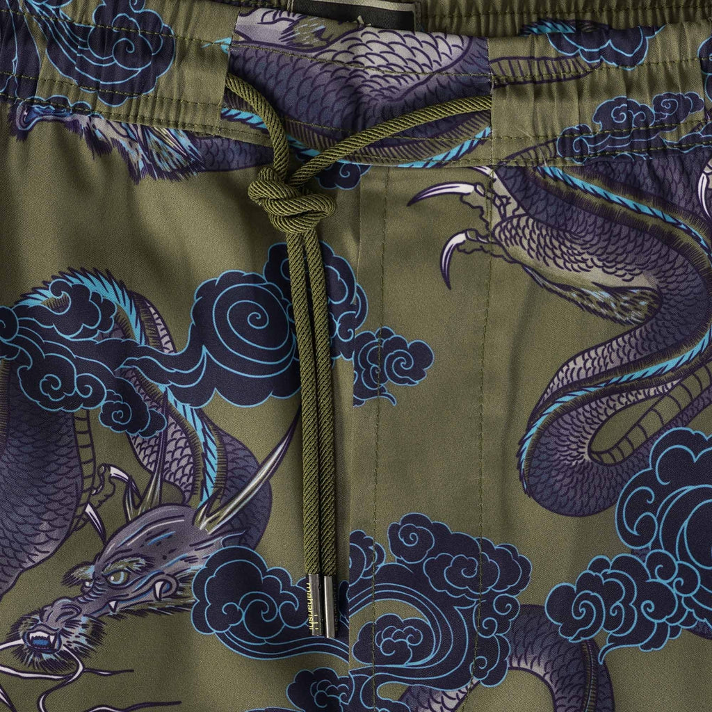 Thai Cloud Dragon Swimshorts - Olive – Stuarts London