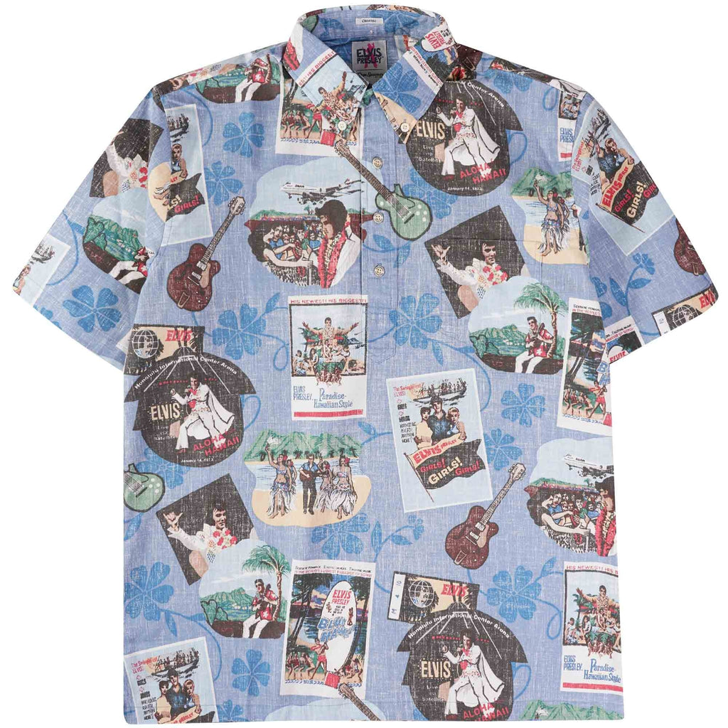 Reyn Spooner Elvis in Hawaii Shirt - Blue – Stuarts London