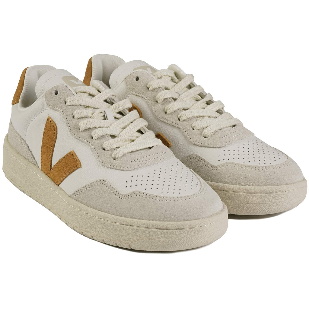Veja Women's V-90 O.T Leather - White and Umber – Stuarts London