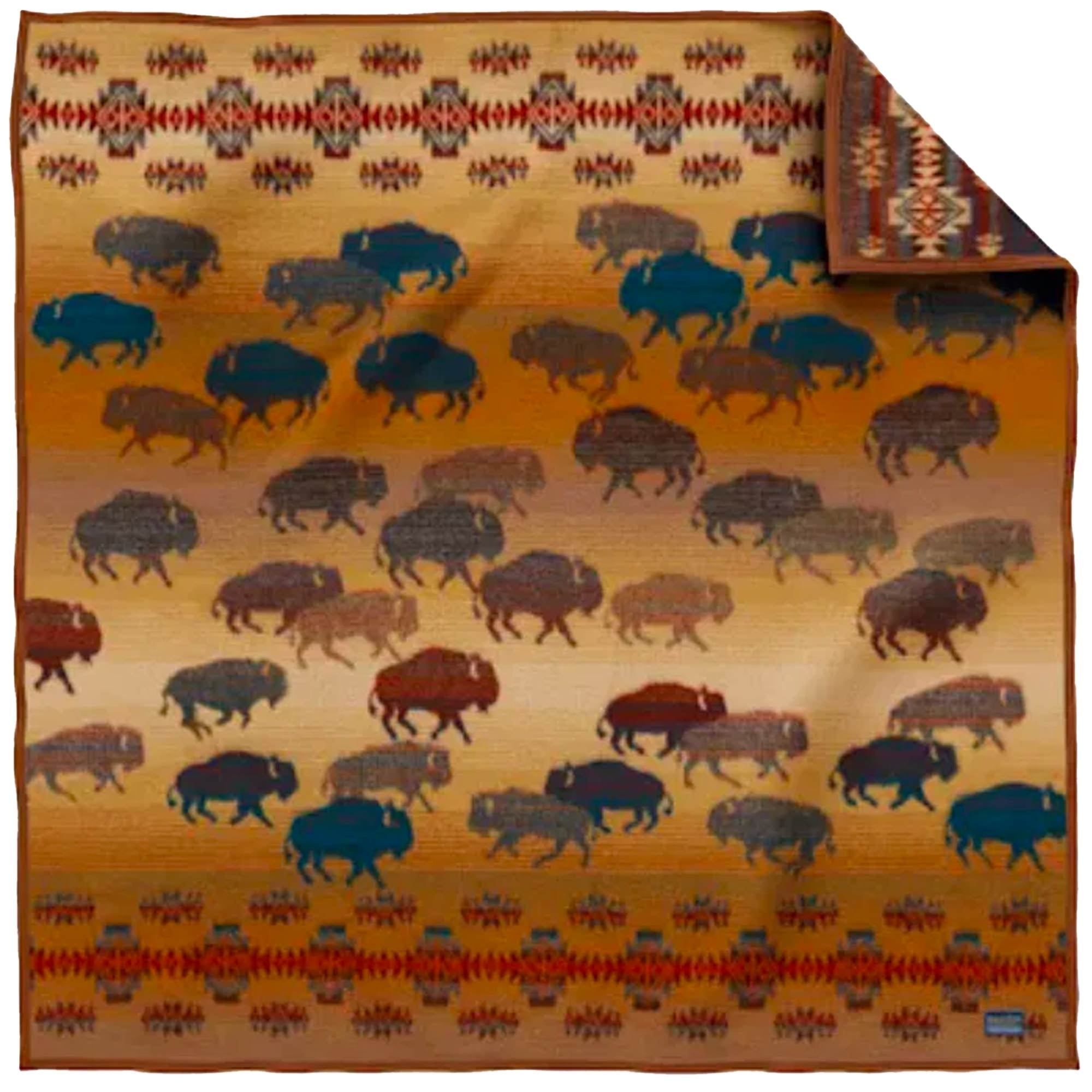 Pendleton Woolen Mills Napped Jacquard Throw - Prairie Rush Hour Rusti ...