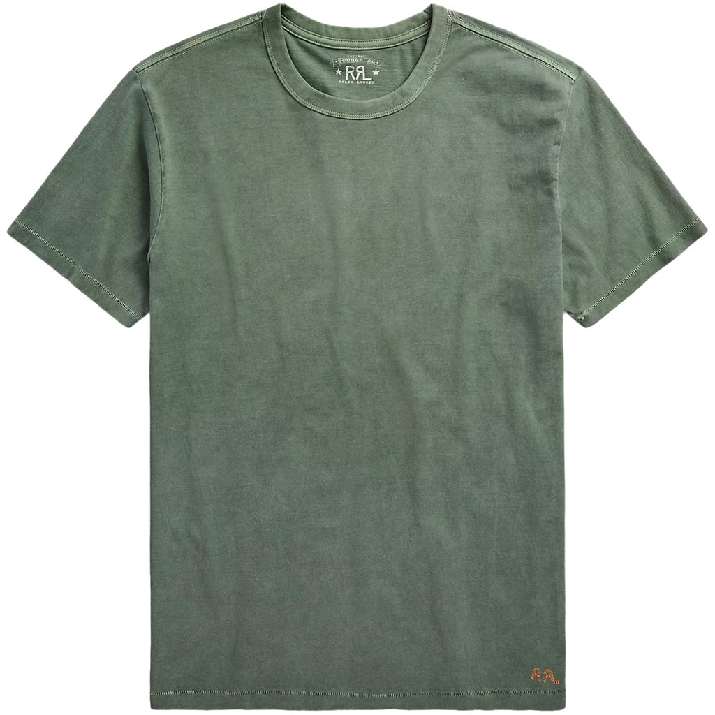 RRL by Ralph Lauren Garment-Dyed Crewneck T-Shirt - Green – Stuarts London
