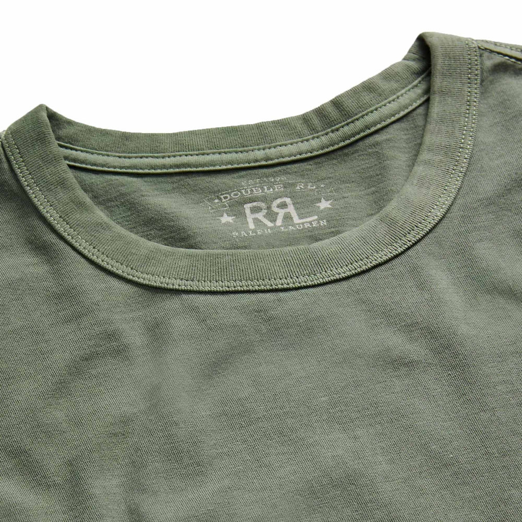 RRL by Ralph Lauren Garment-Dyed Crewneck T-Shirt - Green – Stuarts London