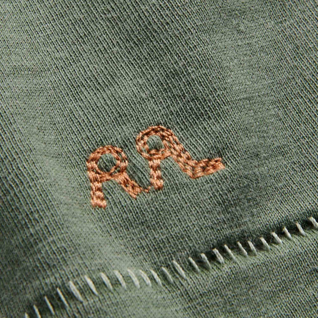 RRL by Ralph Lauren Garment-Dyed Crewneck T-Shirt - Green – Stuarts London
