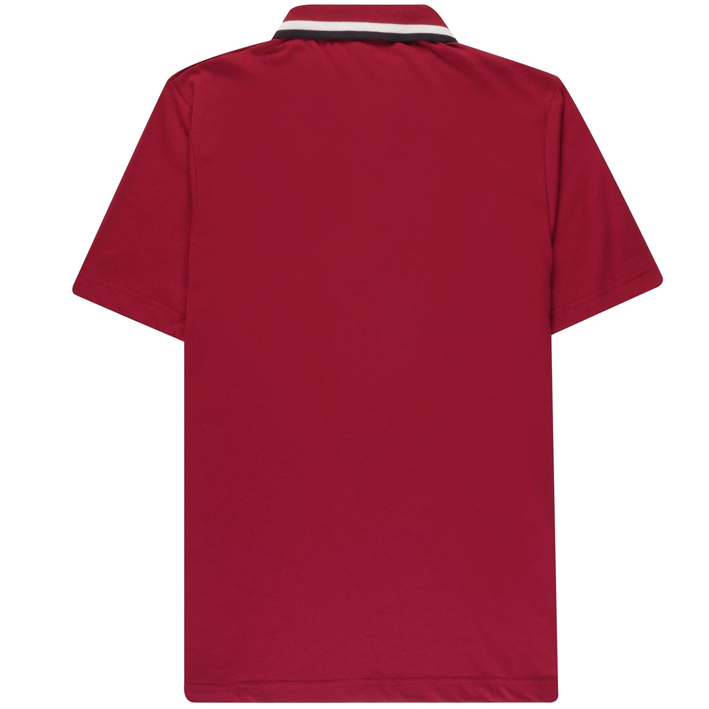 George Zip Neck Polo Shirt - Cherry – Stuarts London