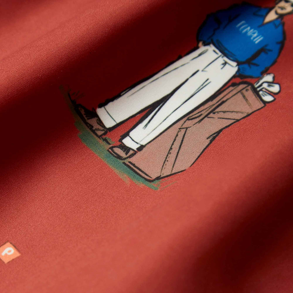 Pompeii Golf Swim Trunks - Ruby – Stuarts London