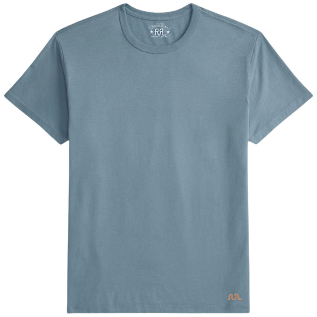RRL by Ralph Lauren Garment-Dyed Crewneck T-Shirt - Blue 782P5-BLU ...