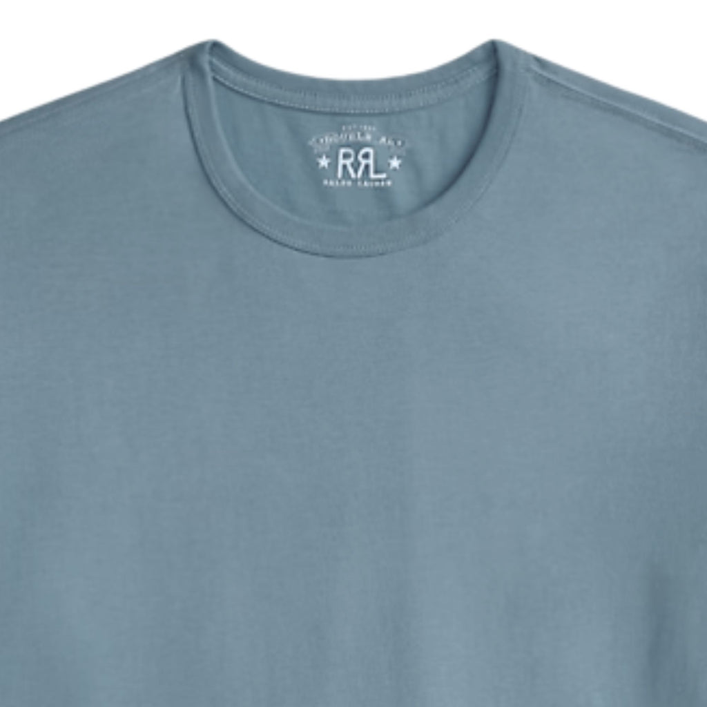 RRL by Ralph Lauren Garment-Dyed Crewneck T-Shirt - Blue 782P5-BLU ...